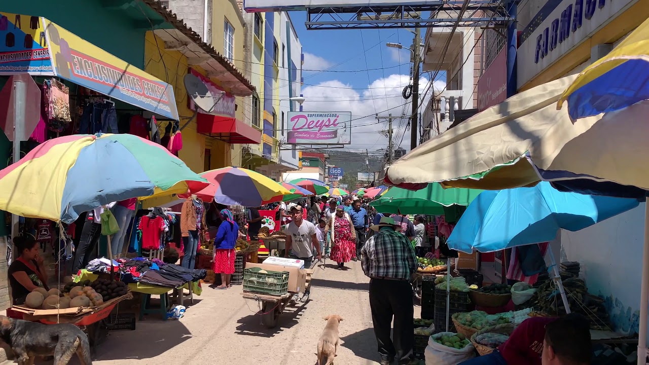 Honduras rural community local market visited by Inti Raymi Fund. - YouTube