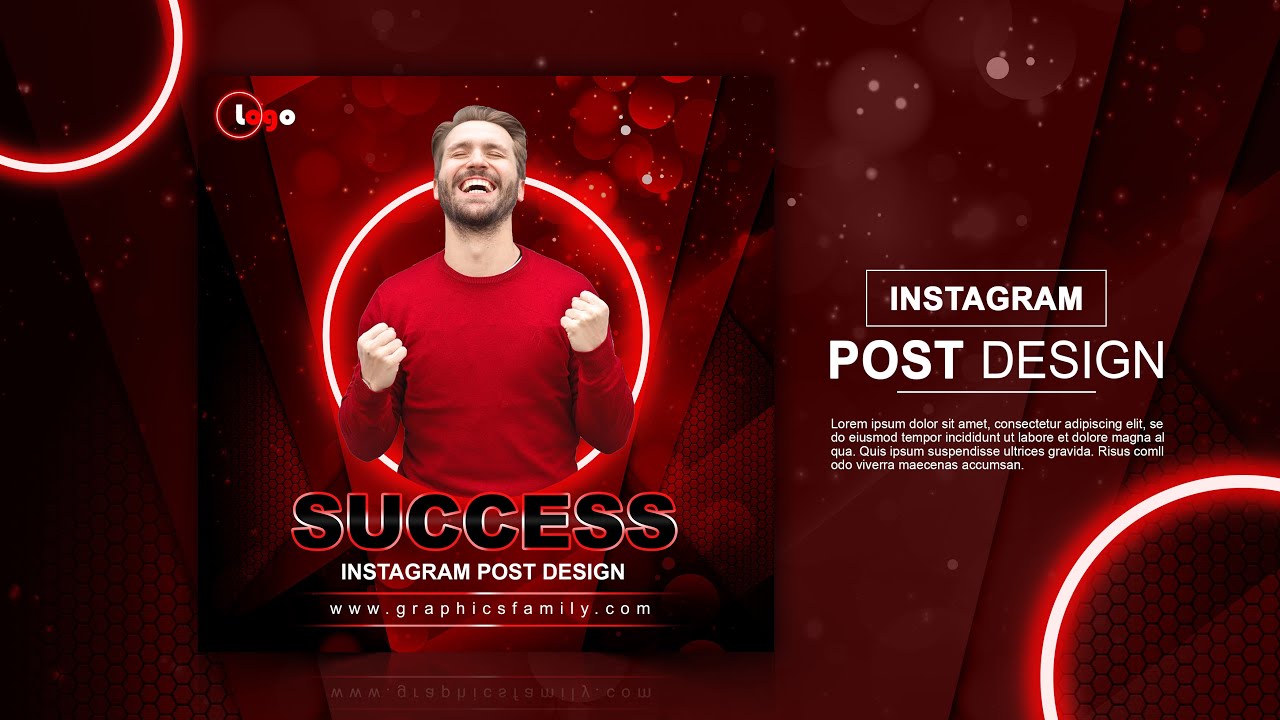 How To Design Instagram Post - Adobe Photoshop Cc - YouTube