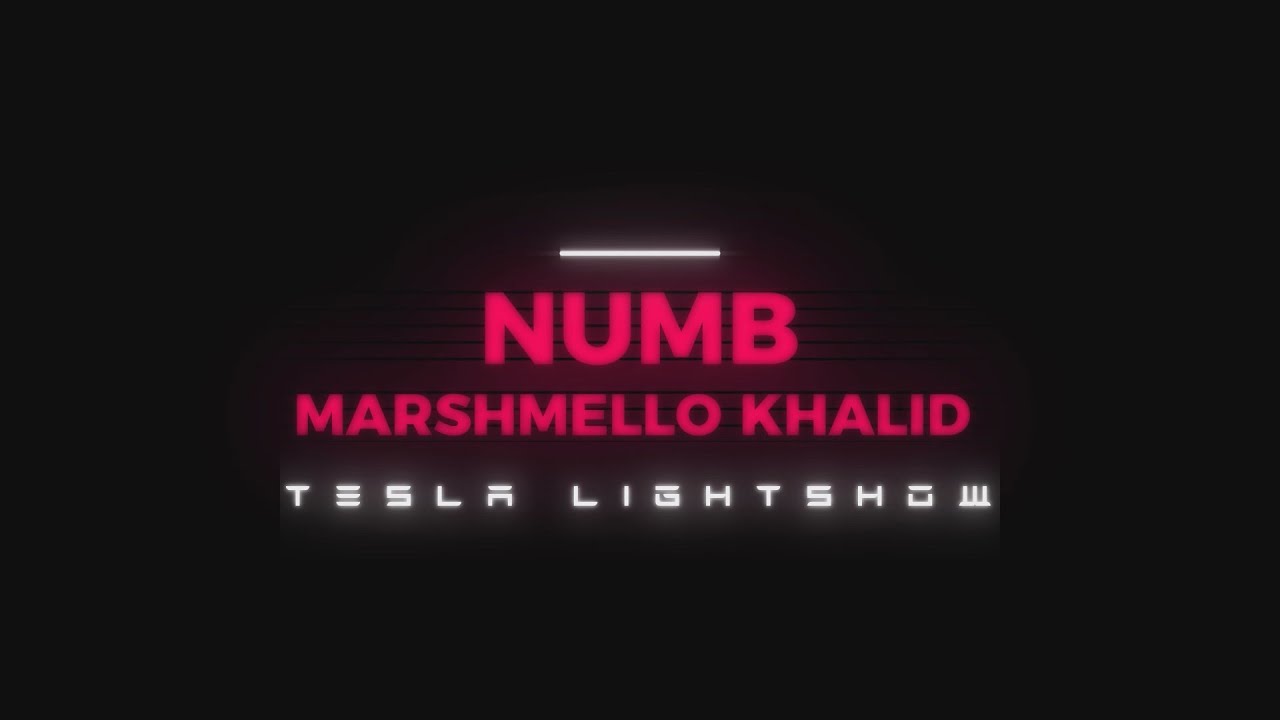 Tesla Custom Light Show 【Numb - Marshmello Khalid】Full version - YouTube