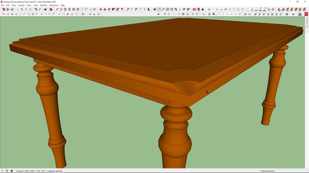 Antique Dining Table In Sketchup 2016 YouTube antique-dining-table-in-sketchup-2016-youtube