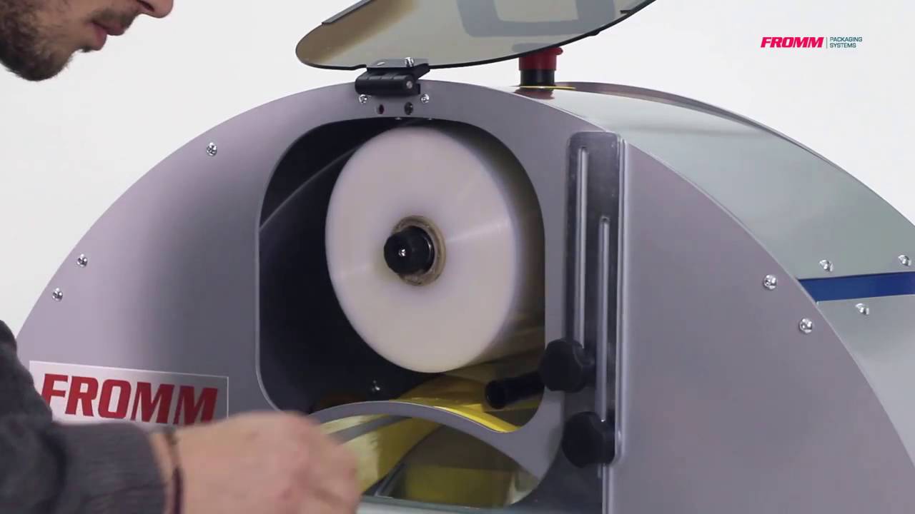 FROMM Semi-automatic orbital stretch wrapper FV300 - YouTube