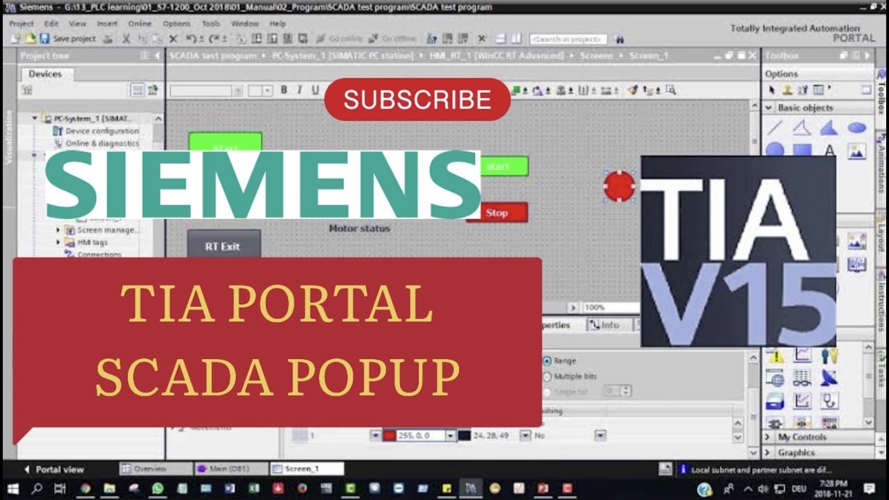 Tia portal Scada Tutorial - YouTube
