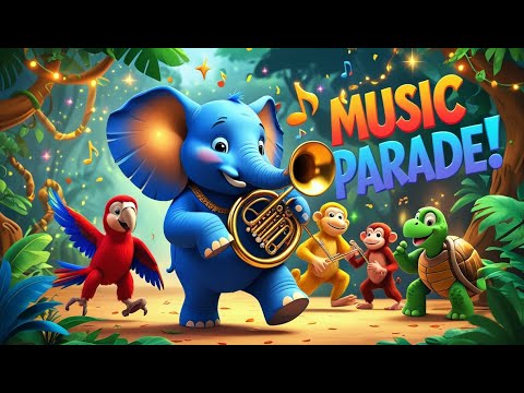 Learn Colors with Jungle Animals 🐘🎶 | Fun Kids Song “The Elephant Tuba ...