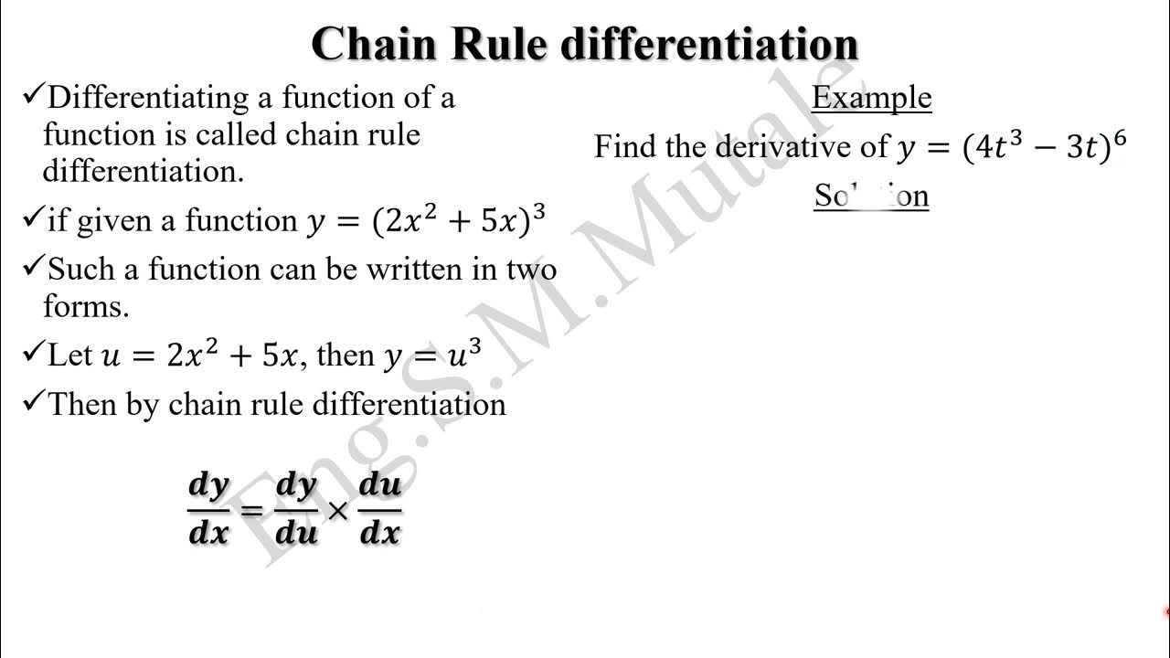 Chain Rule differentiation - YouTube