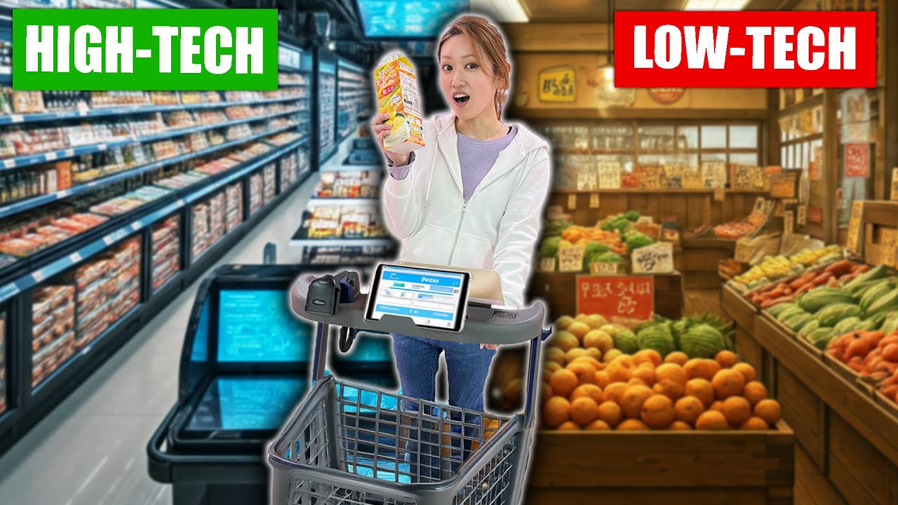 Inside JAPAN's High-Tech VS Low-Tech Supermarkets - YouTube