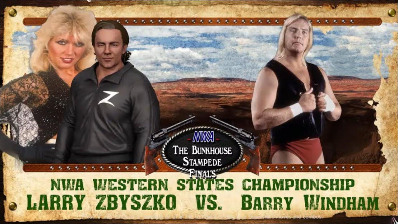 NWA Bunkhouse Stampede 1988 (Match 3) Larry Zbyszko vs Barry Windham - YouTube