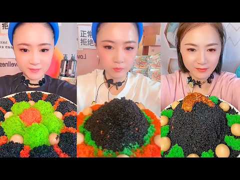 Color Pattern Roe Plates with Quail Eggs and Center Black Roe Dome