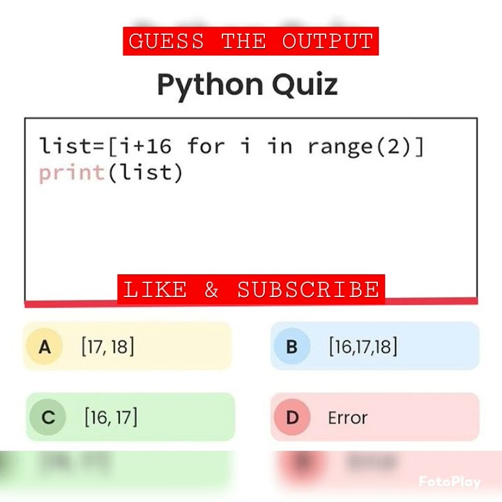 Guess The Output Python Quiz Python Pythoncode Blockchain