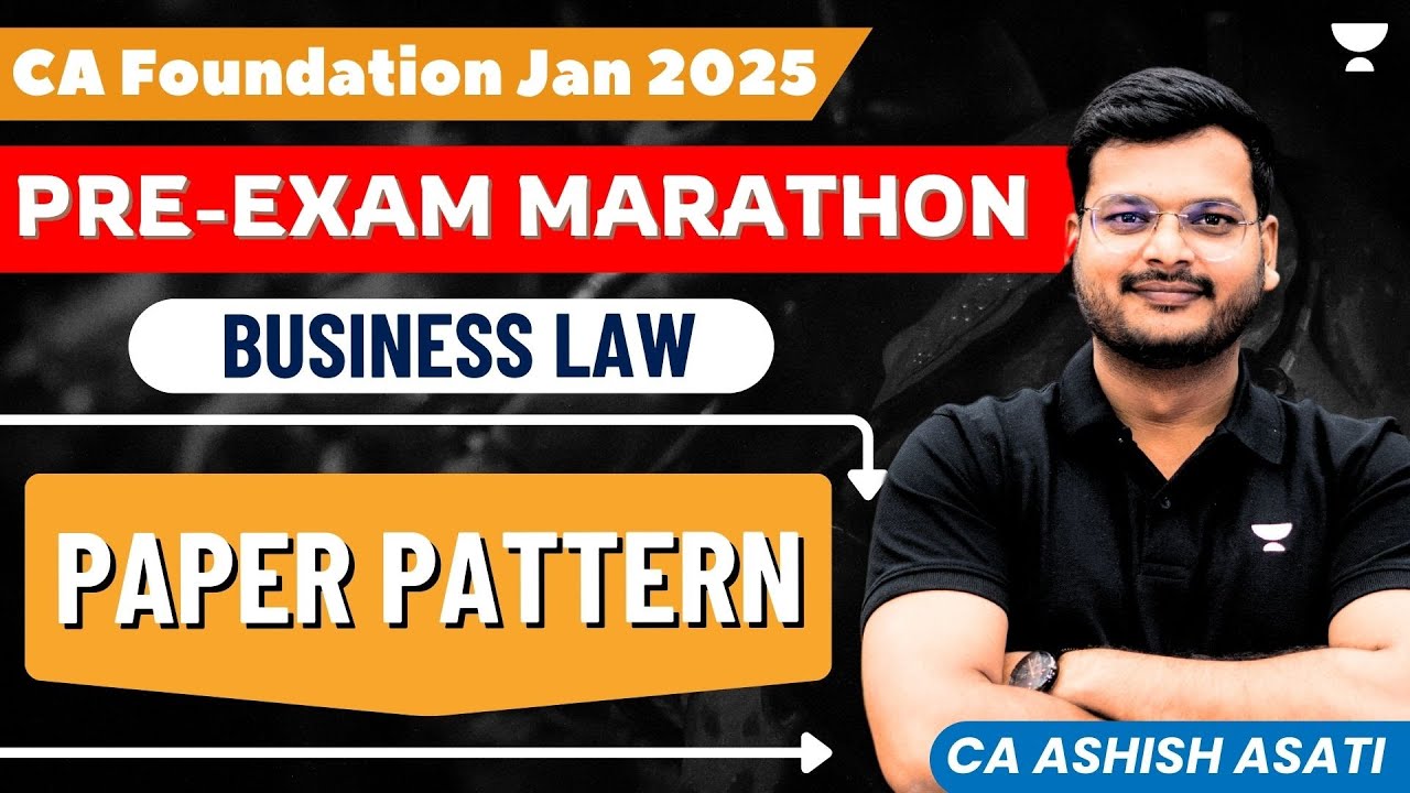 CA Foundation Business Law Paper Pattern | Business Law | CA Foundation ...