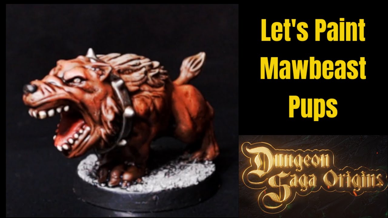 Dungeon Saga Origins, Let's Paint Maw Beast Pups, Mantic Games - YouTube