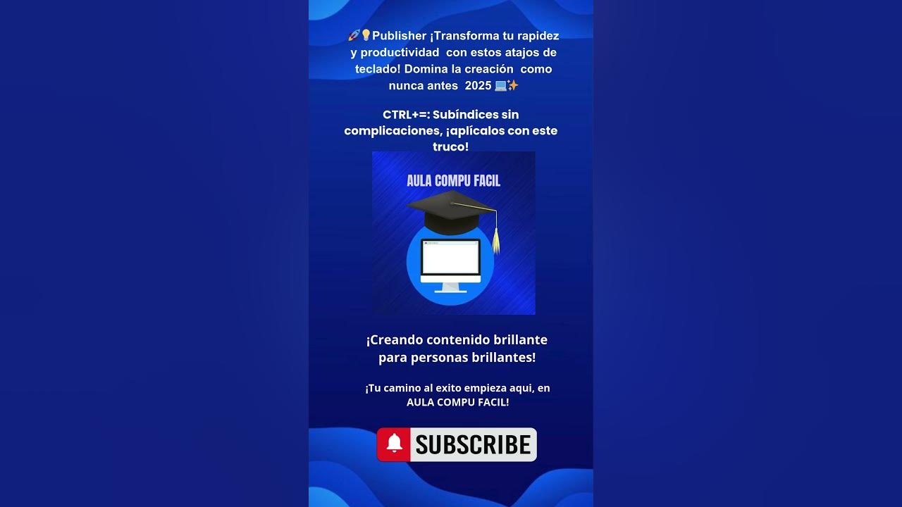 🖱️🖥️ ️ 💡🖋️CTRL+ = Usa subíndices sin complicaciones 💡🖋️🖱️🖥️y domina ...