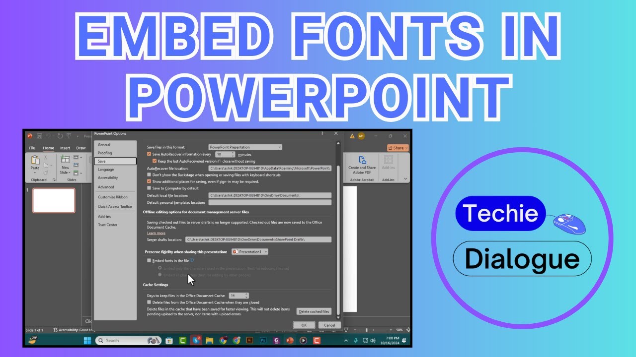 How to Embed Fonts in PowerPoint - YouTube