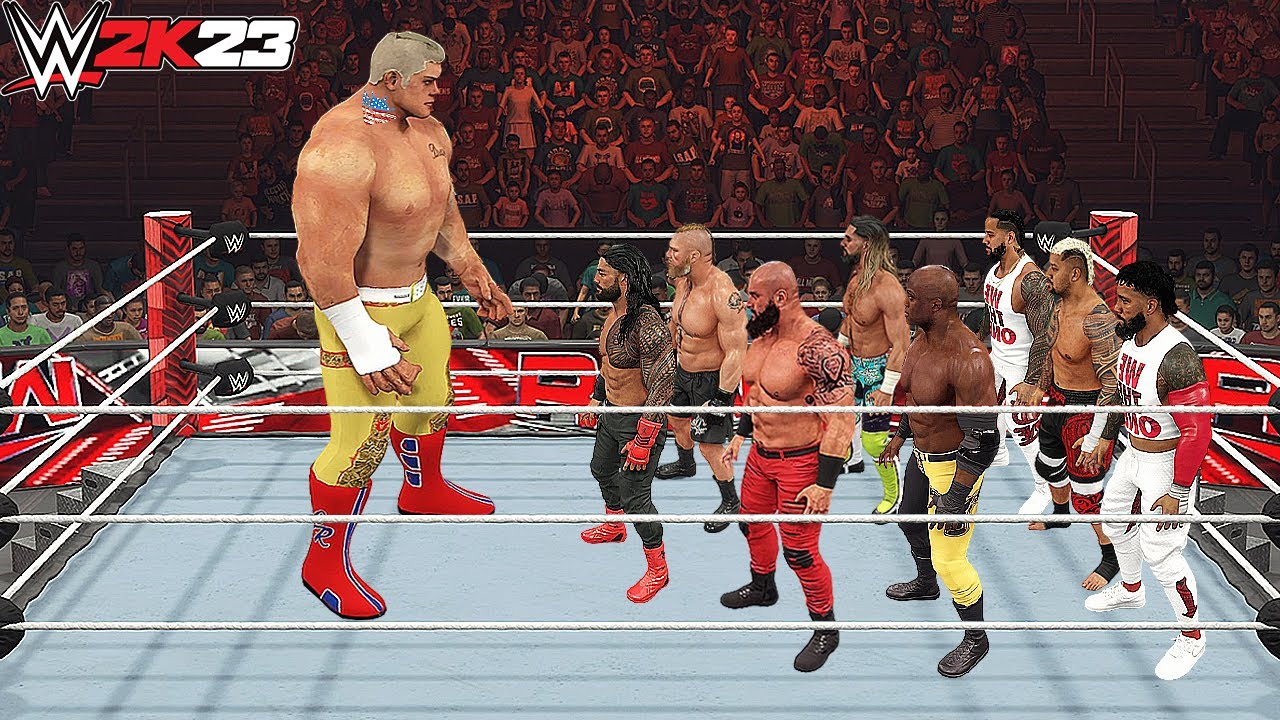 WWE 2K23 Giant Cody Rhodes Vs Mini WWE Superstars Match !!! - YouTube