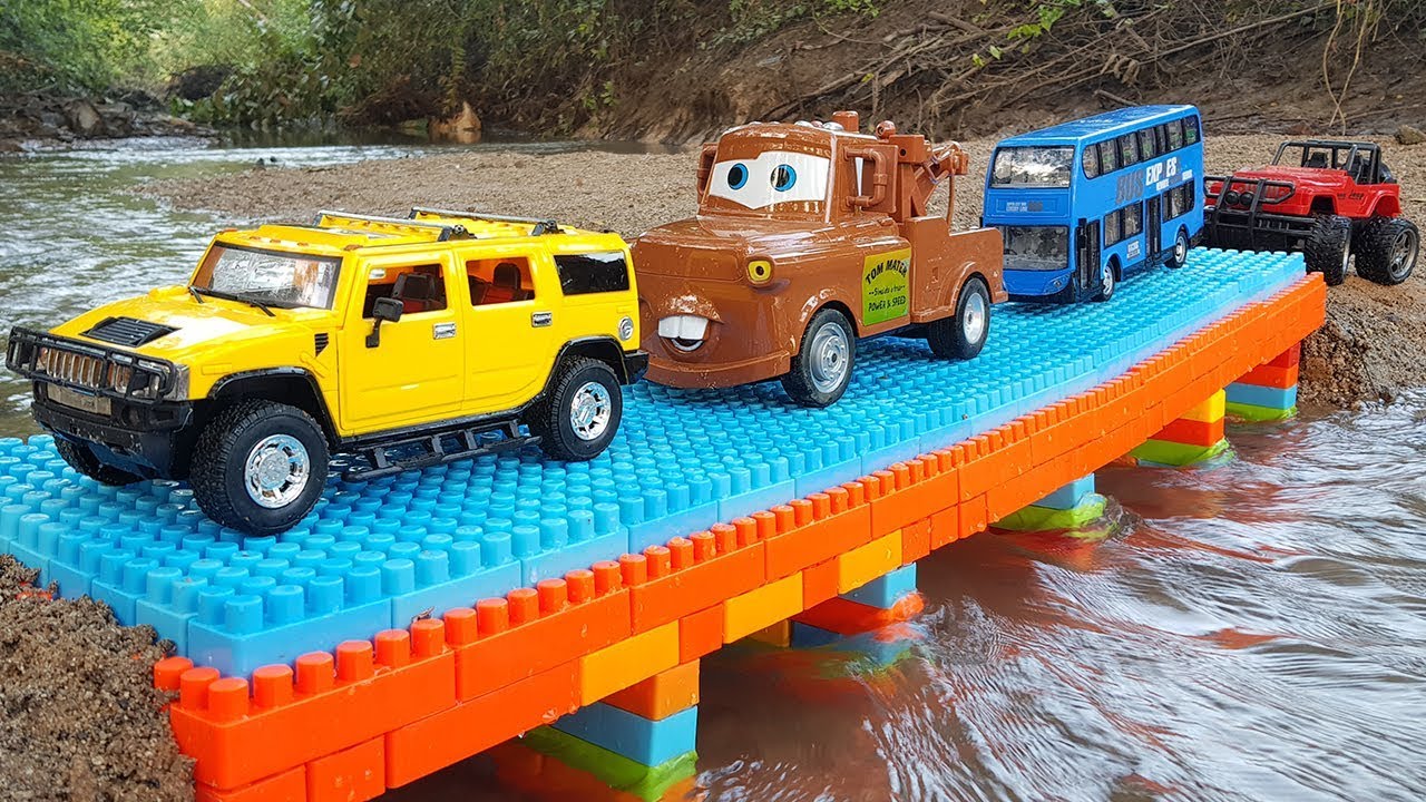 Build Bridge Blocks Toys | Construction vehicles| Vic Vic - YouTube