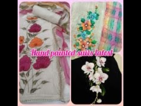 Hand painted suits latest |Fabric paiting on dress |Easy fabric ...