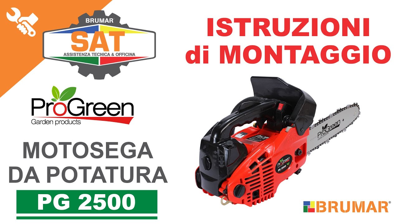 Motosega da potatura Progreen PG 2500 - YouTube