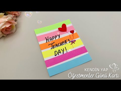 Öğretmenler Günü Kartı Yapımı ÇOK KOLAY | Öğretmenler Günü Hediyesi