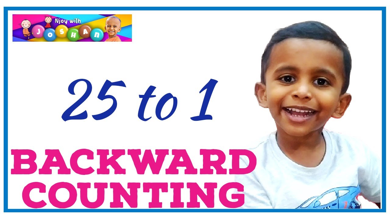 Backward counting | Learn backward counting from 25 to 1 | Numbers 25 ...
