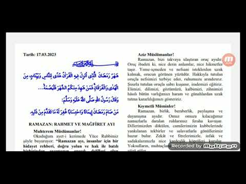 2023 Ramazan ayı Rahmet ve Mağfiret ikliminden istifade yada istifa etme.