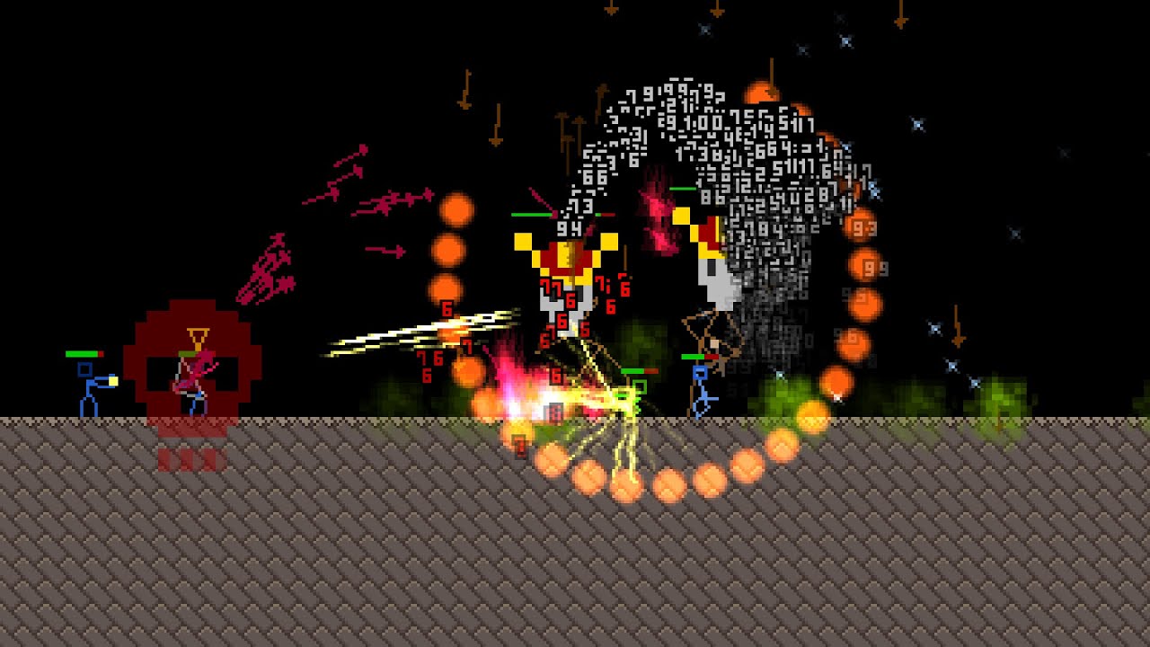 Stick Ranger Hell Castle Boss with Sniper, Magician, Whipper, Gladiator ...