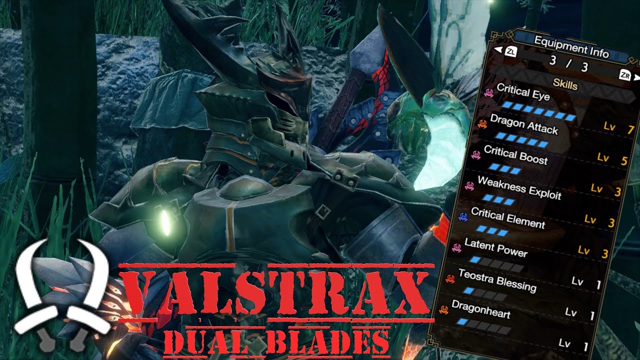 Crimson Glow Valstrax Dual Blades Build MH Rise #mhrise # ...