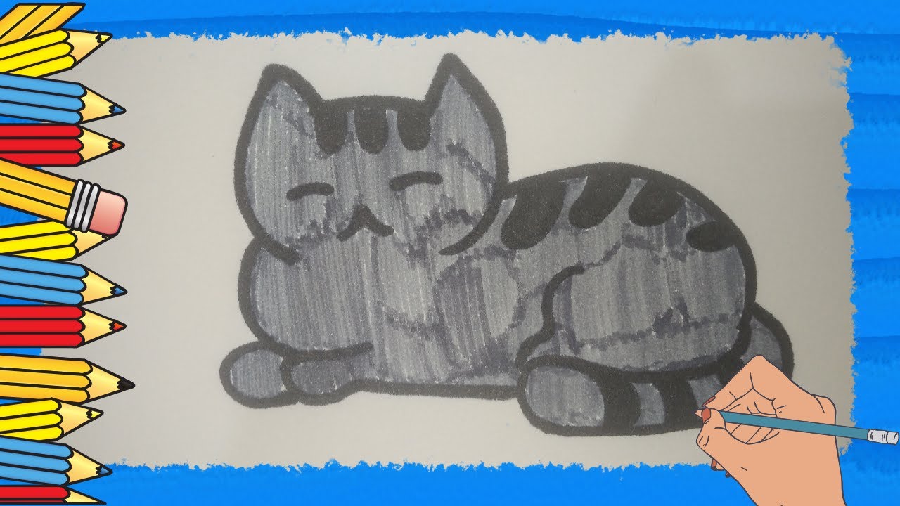 How to Draw a Cat|| cara menggambar Kucing || Super Easy|| SVS Art Kids ...