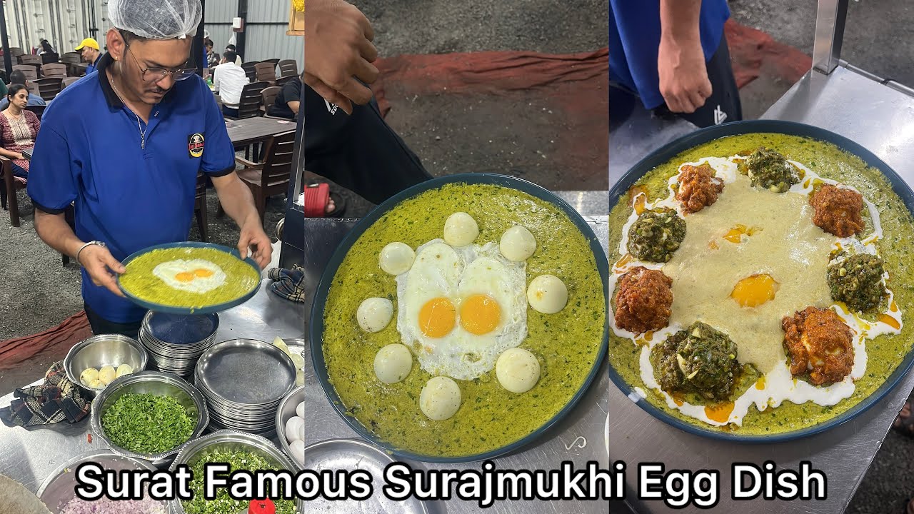 Surat Famous Surajmukhi Egg Dish Making - YouTube
