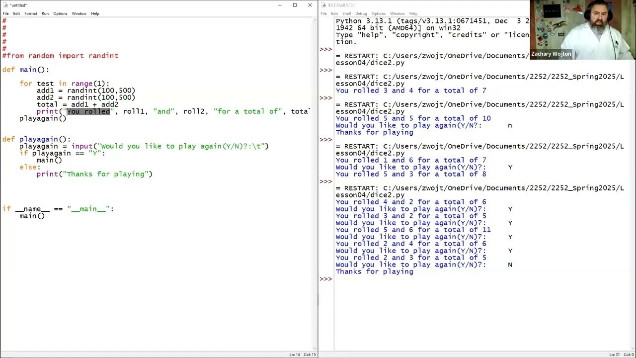 CSCC 2252 Python SP2025 Lesson04V02 - YouTube