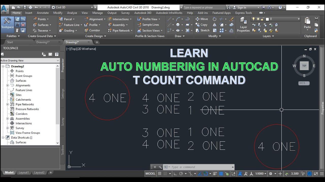 How to Create Auto Numbering in AutoCAD - YouTube