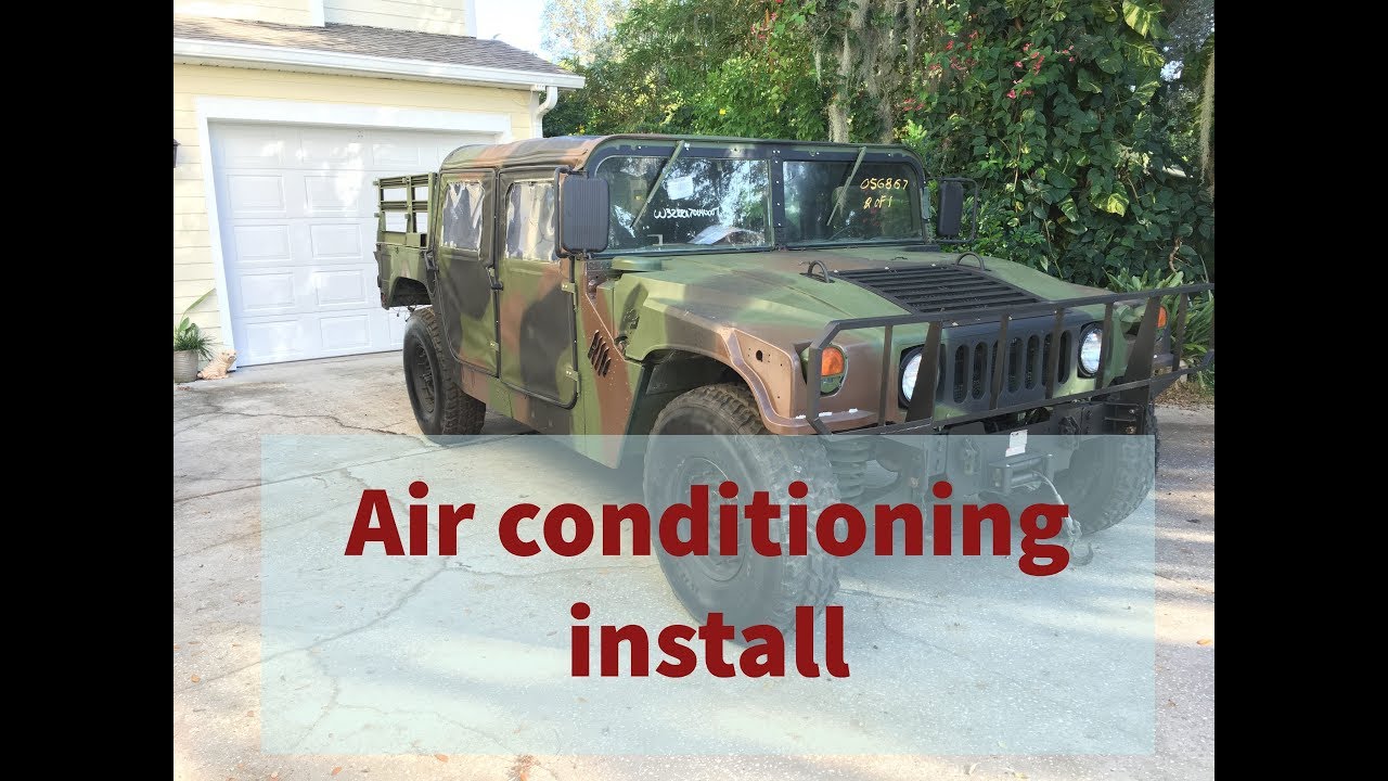 Humvee Build - Installing Air conditioning in a Humvee - YouTube