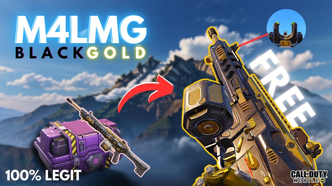 How to get M4LMG "Black Gold" for FREE right now in codm | No Clickbait ...