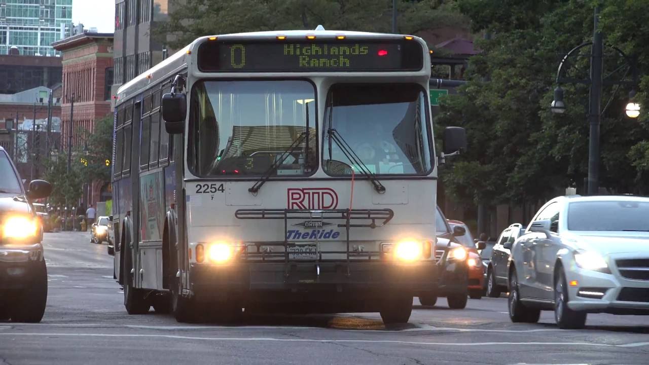 RTD DENVER ORION V BUS 2254 ON THE 0 LINE DOWNTOWN DENVER - YouTube