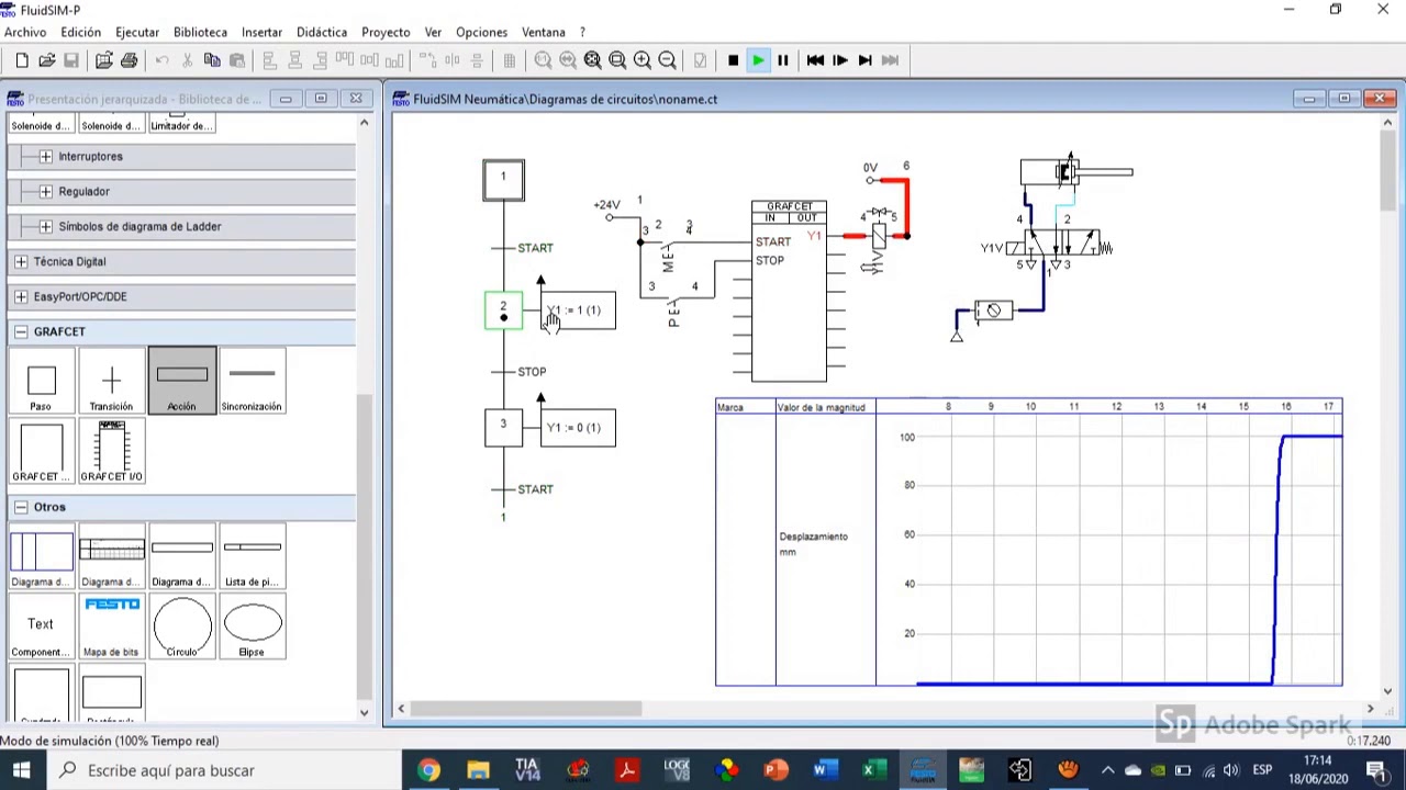GRAFCET FLUID SIM - ELECTRONEUMATICA - YouTube