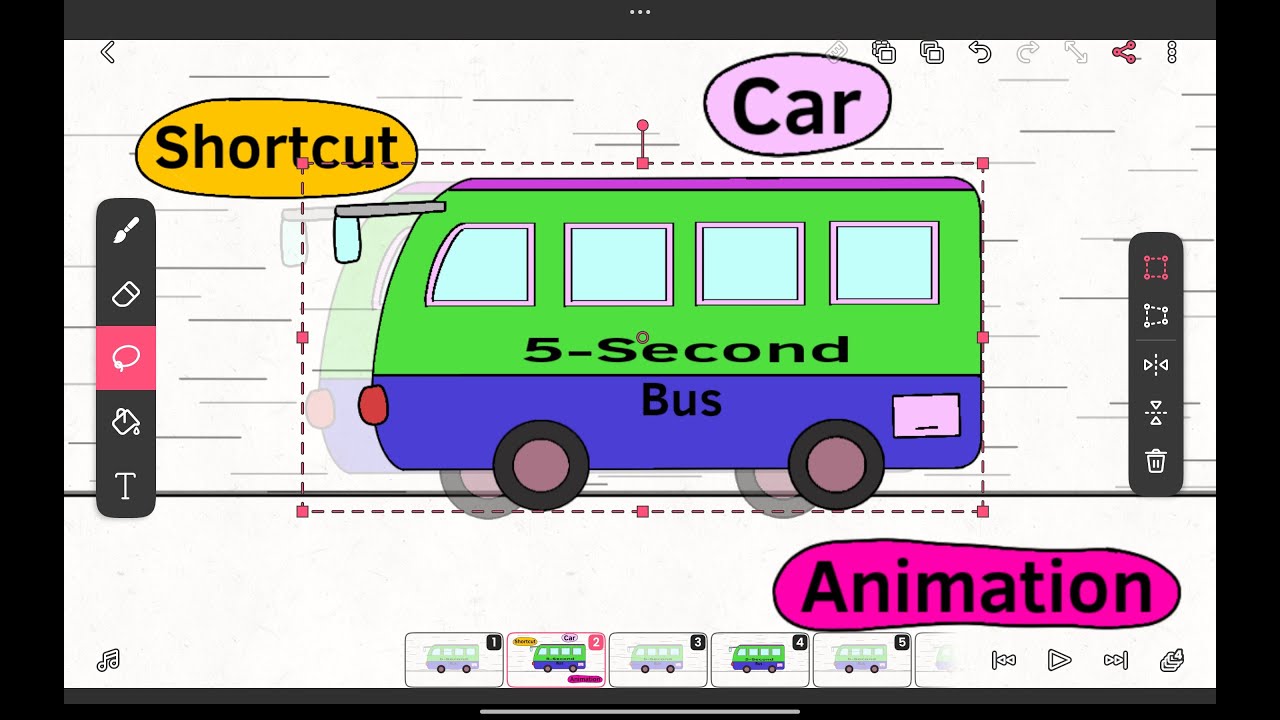 How to make Shortcut Car Animation | 5-Second Animation Live Stream ...