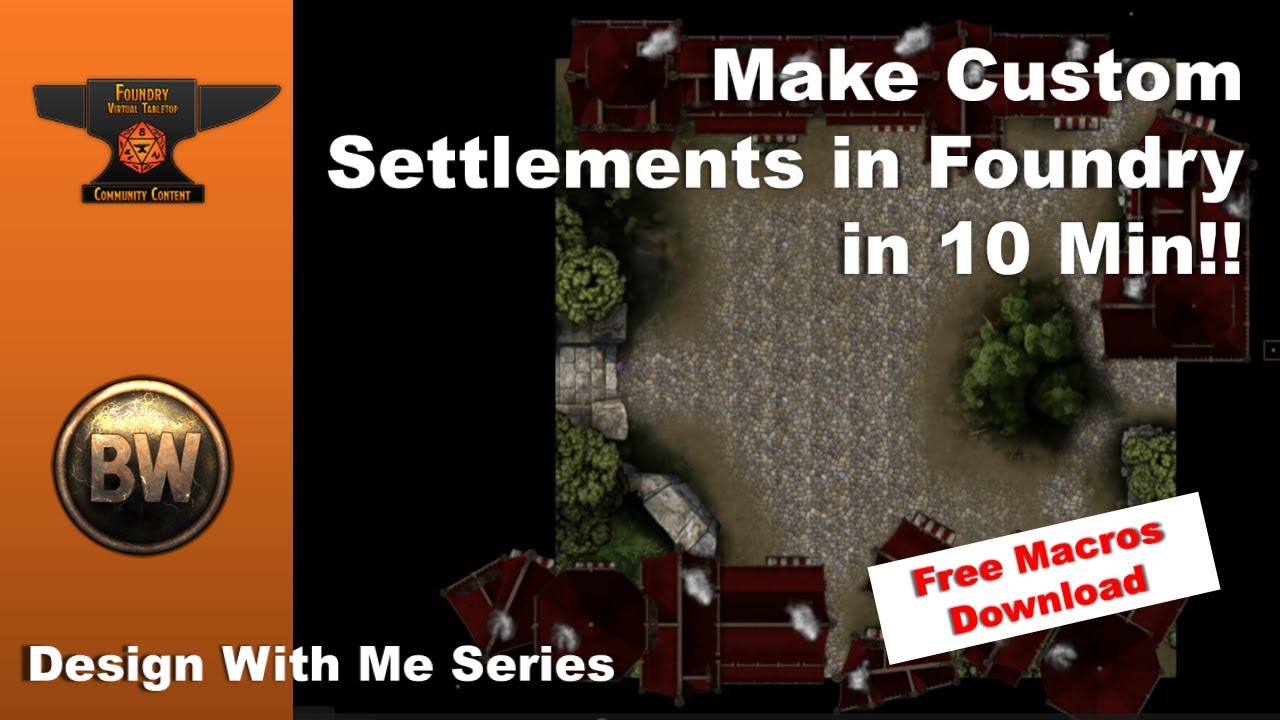 #foundryvtt Design with Me: Creating Custom Settlements, Towns, and Cities in Foundry - YouTube