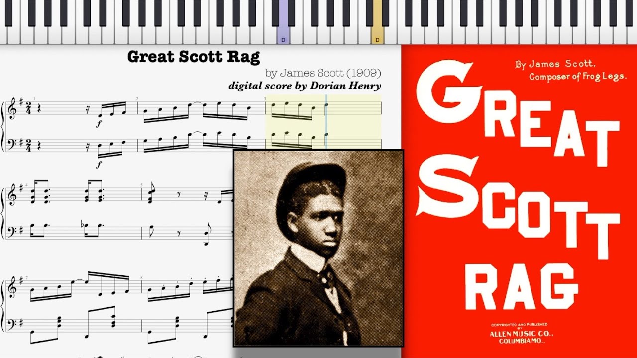 Great Scott Rag by James Scott (1909, Ragtime piano) - YouTube