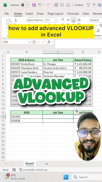 Don't Use Basic VLOOKUP in Excel‼️Instead Use Advanced VLOOKUP with Asterisk(*) #excel #shorts ...
