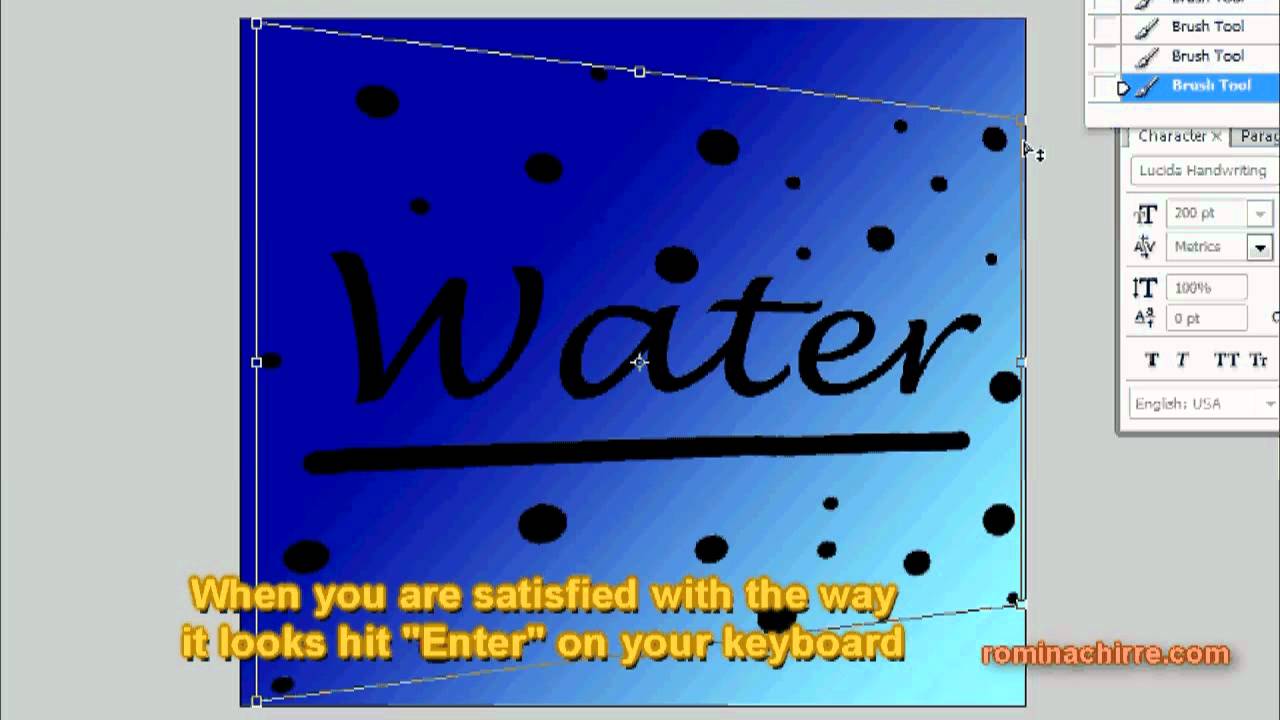 Adobe Photoshop tutorial: water effect - YouTube