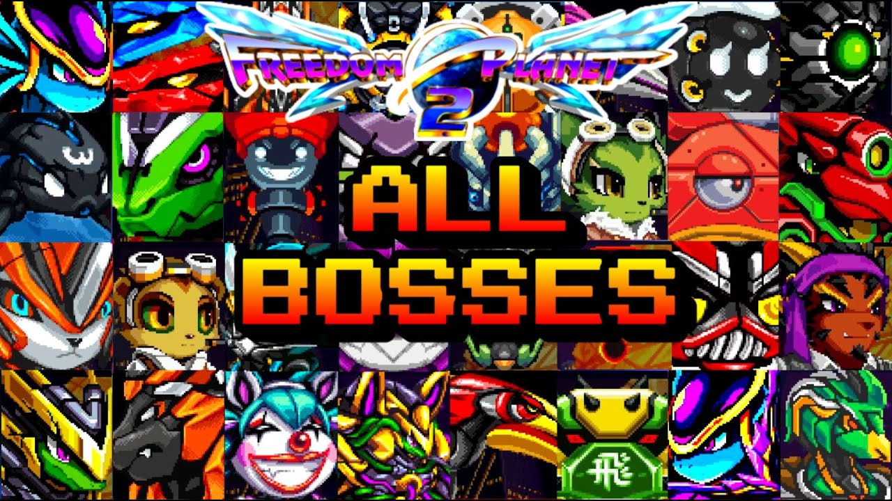 ALL FREEDOM PLANET 2 BOSSES (HARD MODE) w/TIMESTAMPS - NO COMMENTARY ...