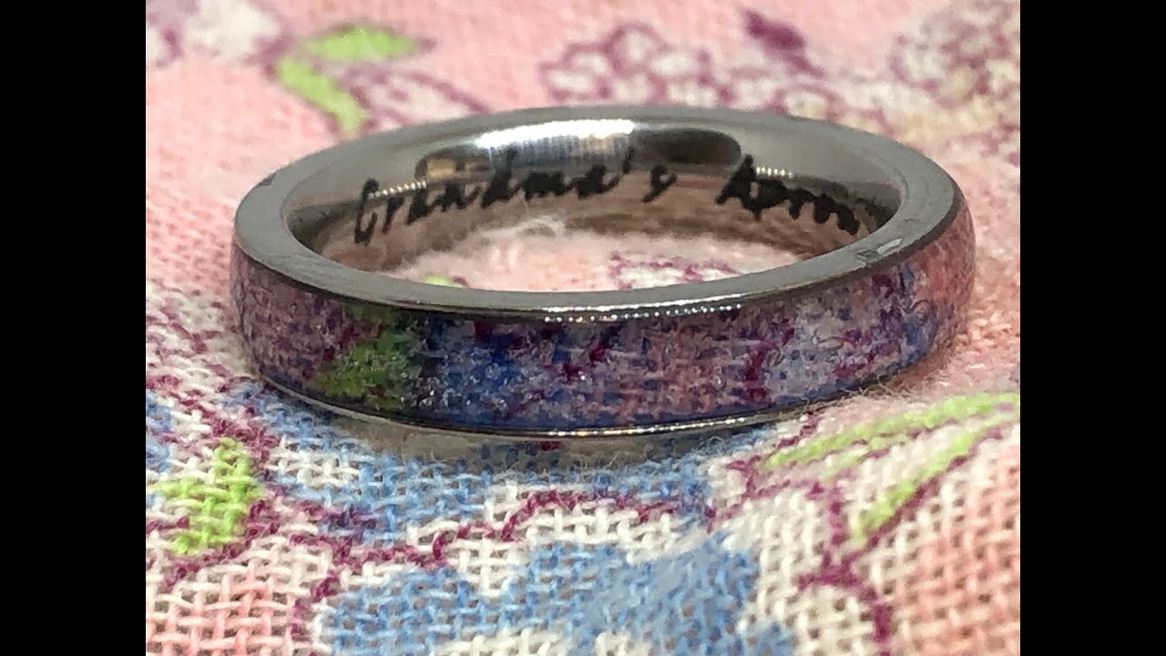 Heirloom Fabric Inlay Ring - YouTube