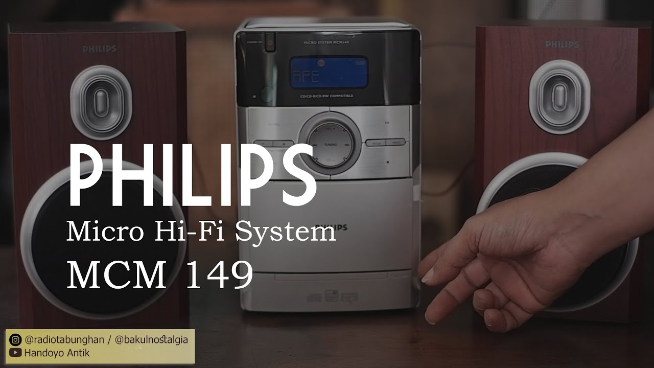 PHILIPS Micro Hi-Fi System MCM149 - Radio FM, MP3-CD, Tape Playback. Lengkap Remote dan Dus ...