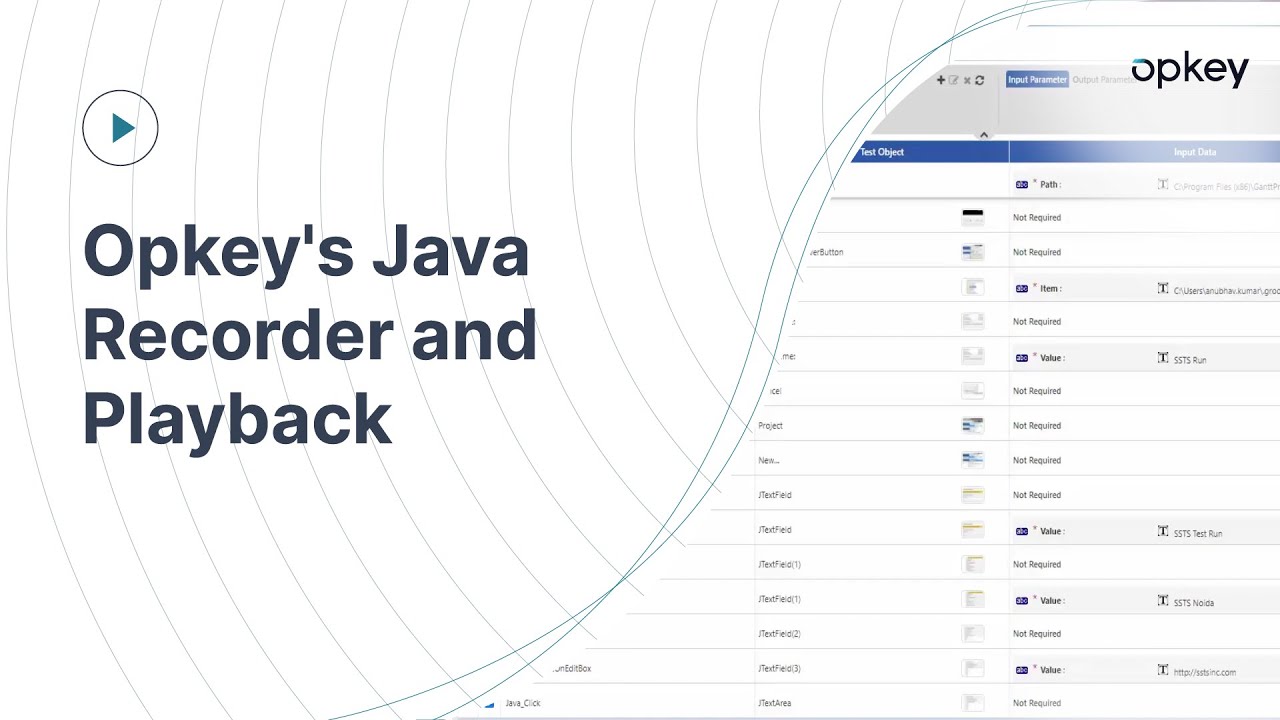 Opkey's Java Recorder and Playback - YouTube
