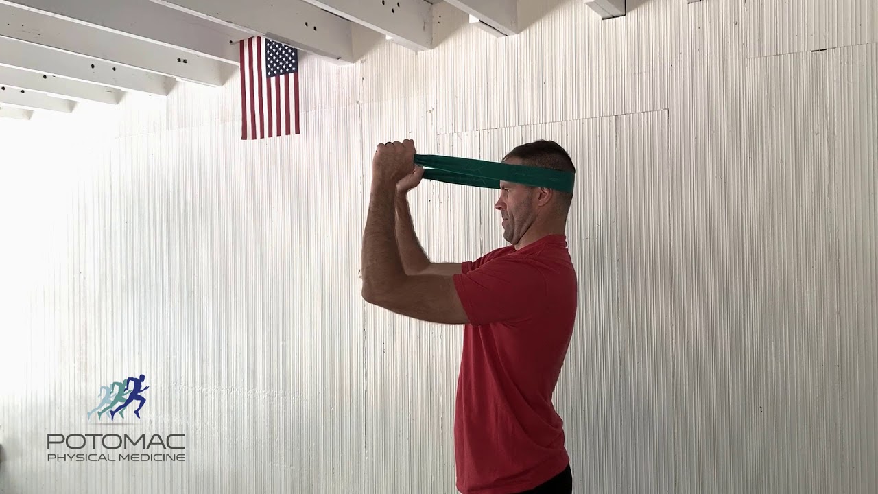 How to improve posture with Banded Chin Tuck - YouTube