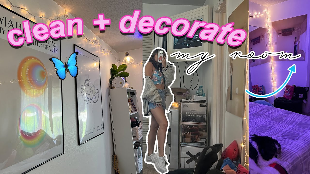 clean and decorate my room with me! *clean and colorful* - YouTube