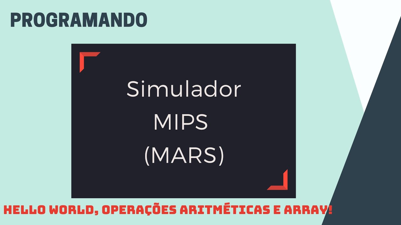 Programação com MIPS no MARS: Hello World, Operações Aritméticas e ...