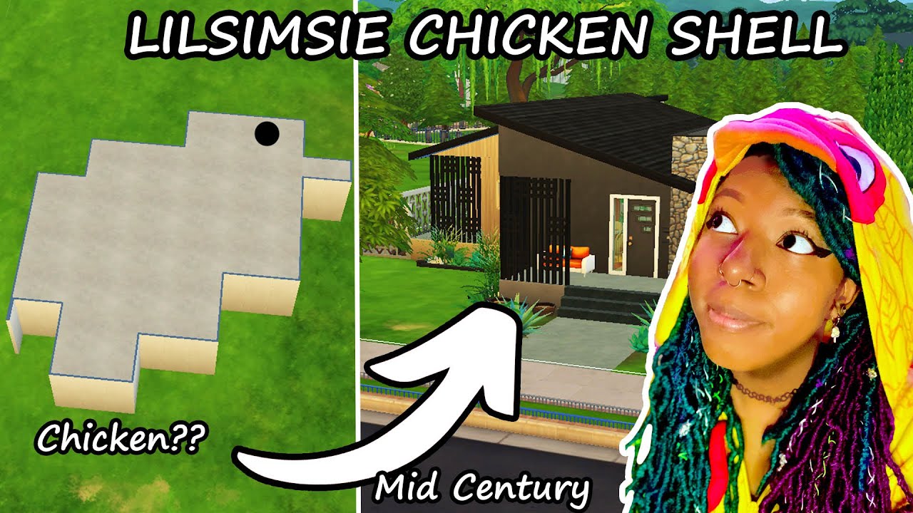 Building the LILSIMSIE CHICKEN Shell Challenge (Sims 4 Speed Build ...