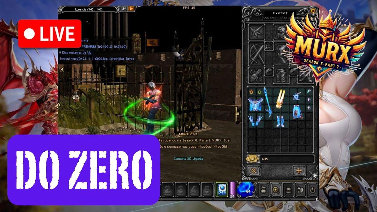 INICIANDO COM DARK WIZARD NO - MURX - | AO VIVO 🔴 RastaXT GAMES #murx # ...