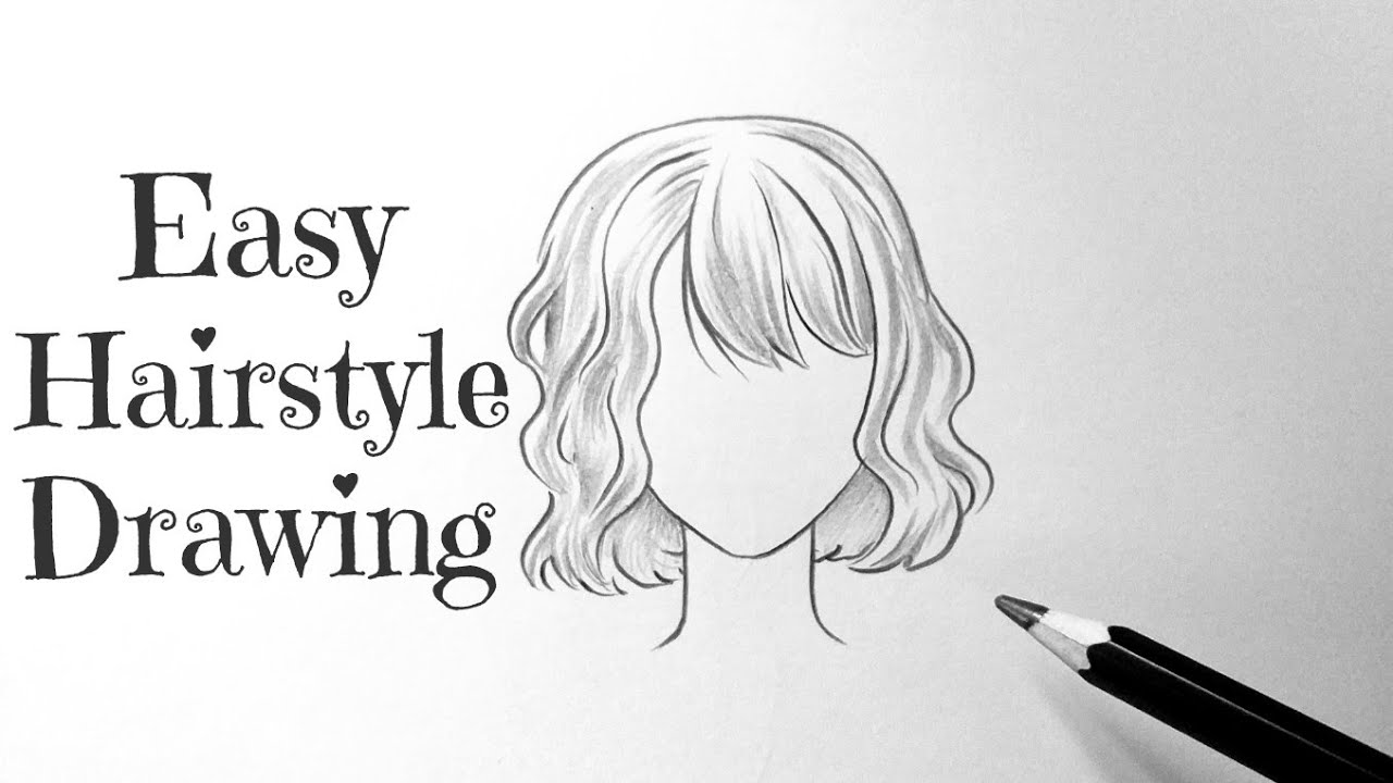 How To Draw A Anime Girl Hair Draw Spaces