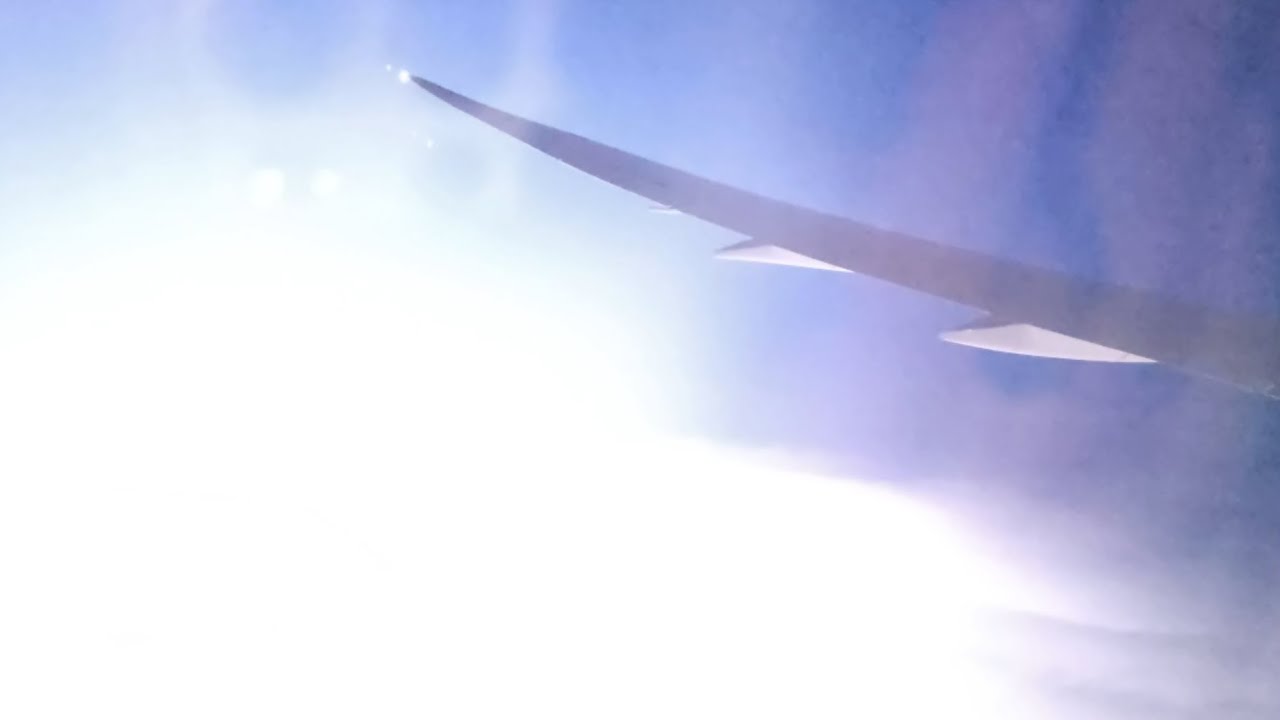 Lightning Show from Above the Clouds, Airliner 30,000 ft View. The Sky ...
