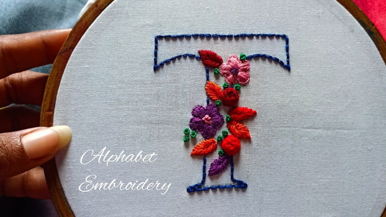 How do you alphabet letters in embroidery? - YouTube